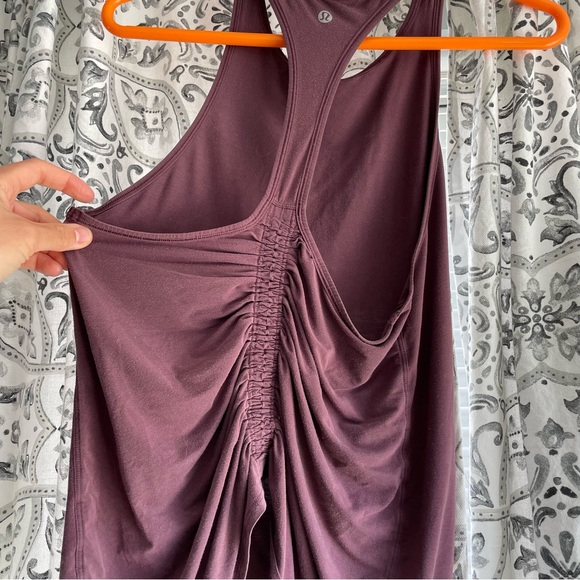 lululemon athletica | Tops | Lululemon High Neck Ruched Back Yoga Tank ...